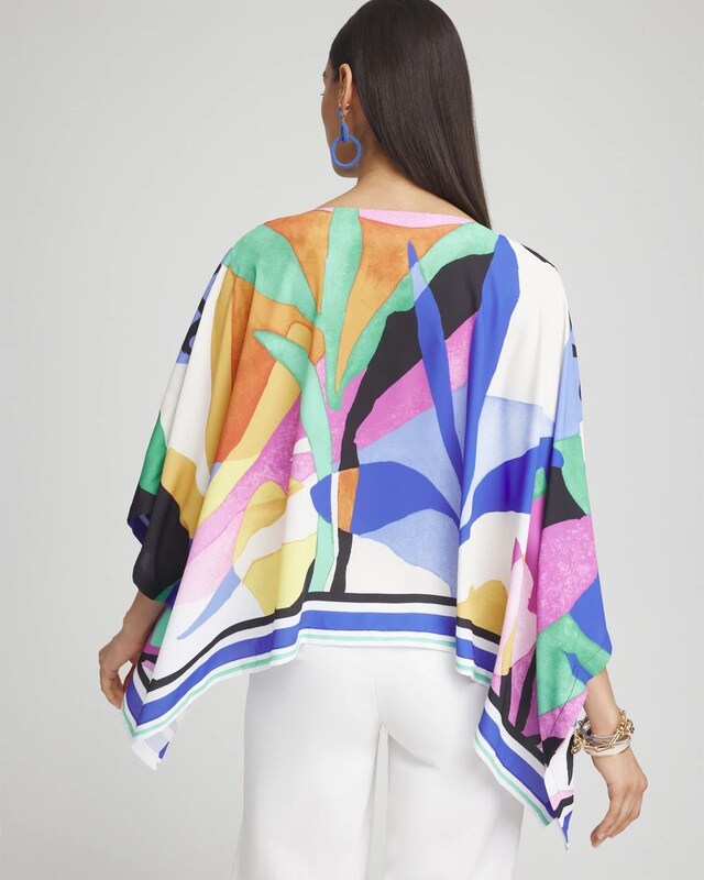 Tropical Border Stripe Poncho | Chico's